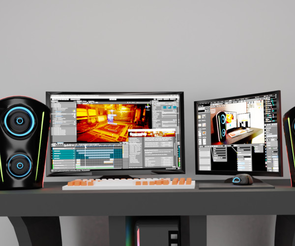 ArtStation - PC Setup 3D model | Resources