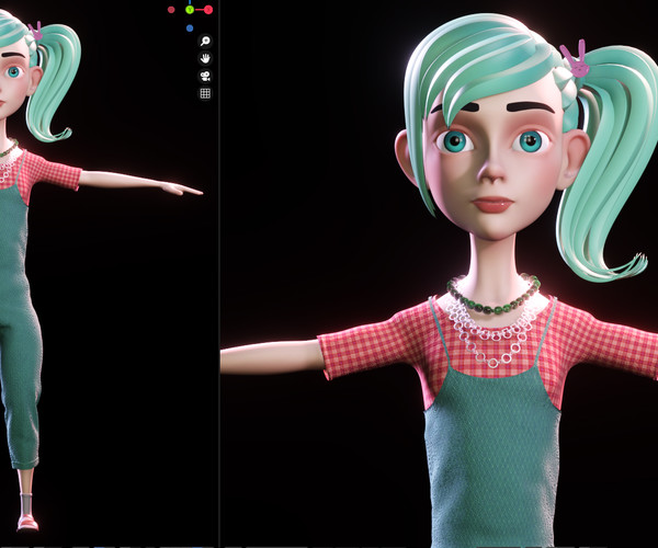 ArtStation - Stylized Character Girl - Blender Cycles And Eevee - Julie ...