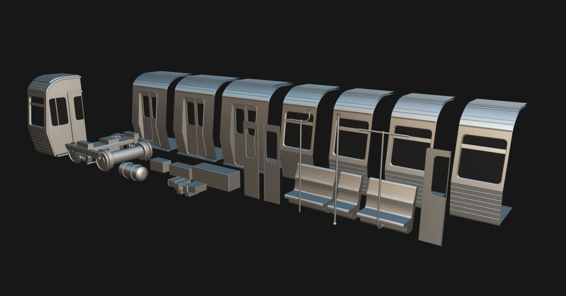 ArtStation - Modular Train asset | Game Assets