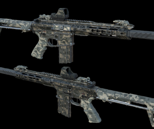 ArtStation - Modular Combat Rifle-Close Quarter Combat Variant | Game ...