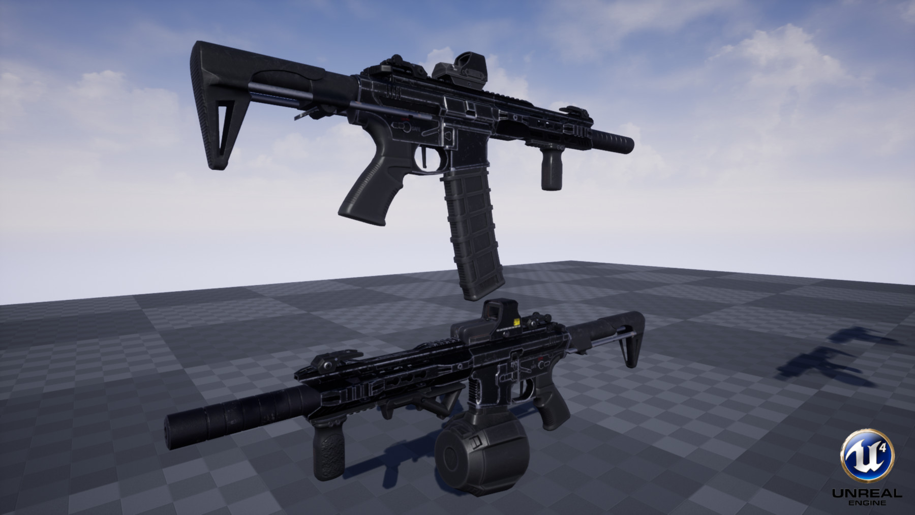 ArtStation - Modular Combat Rifle-Close Quarter Combat Variant | Game ...
