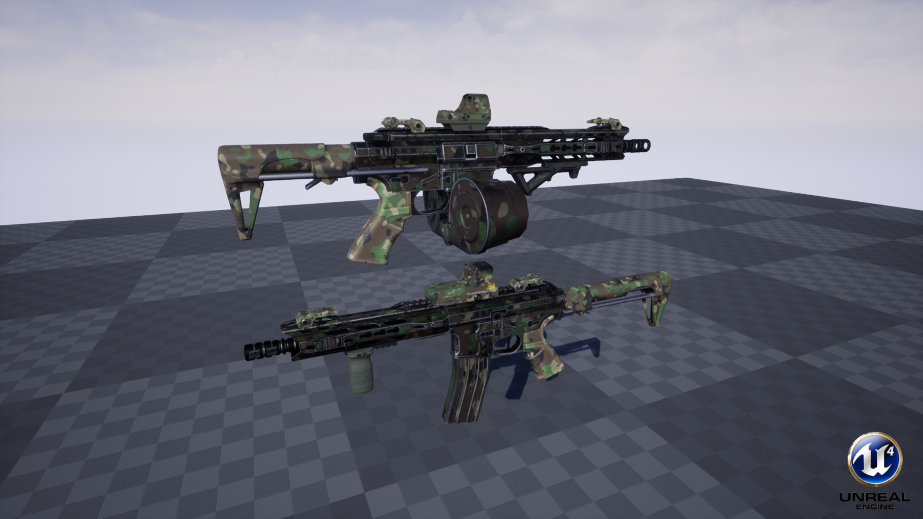 ArtStation - Modular Combat Rifle-Close Quarter Combat Variant | Game ...