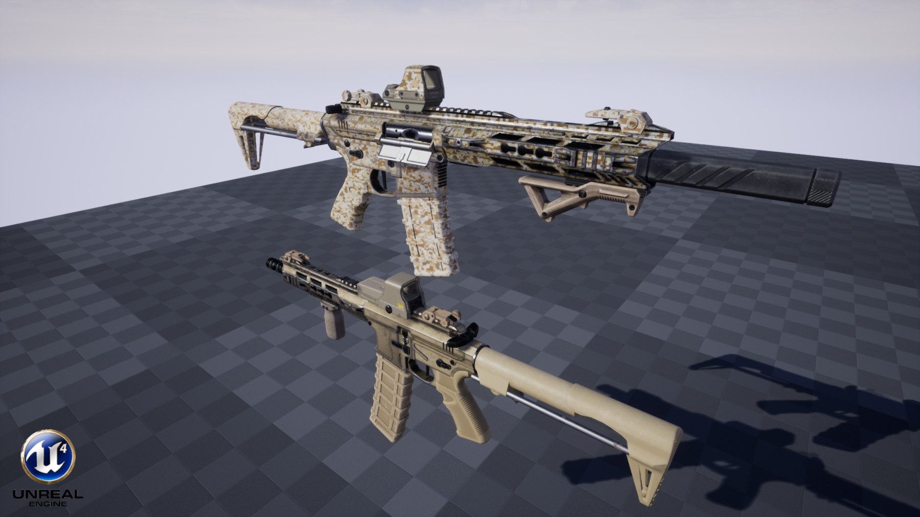 ArtStation - Modular Combat Rifle-Close Quarter Combat Variant | Game ...