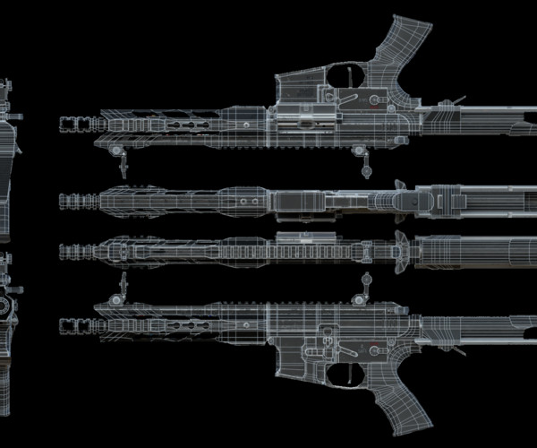 ArtStation - Modular Combat Rifle-Close Quarter Combat Variant | Game ...
