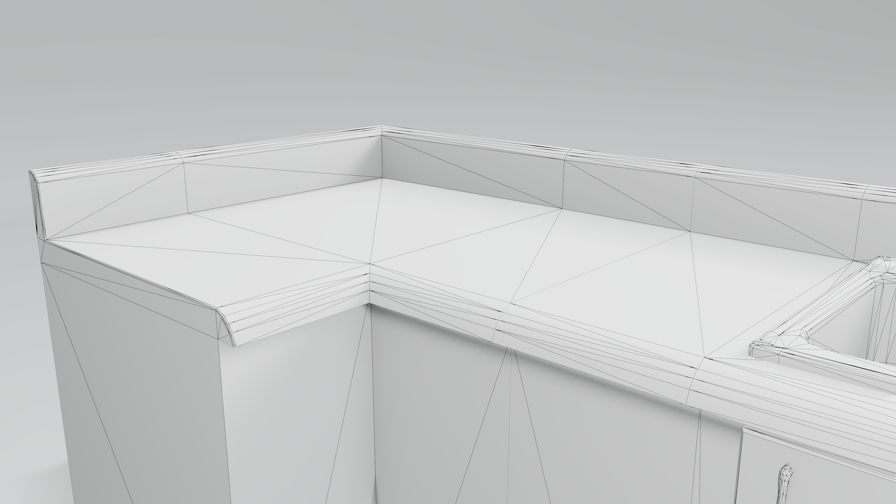 ArtStation - Stained Kitchen Counter Low-poly 3D model | Game Assets