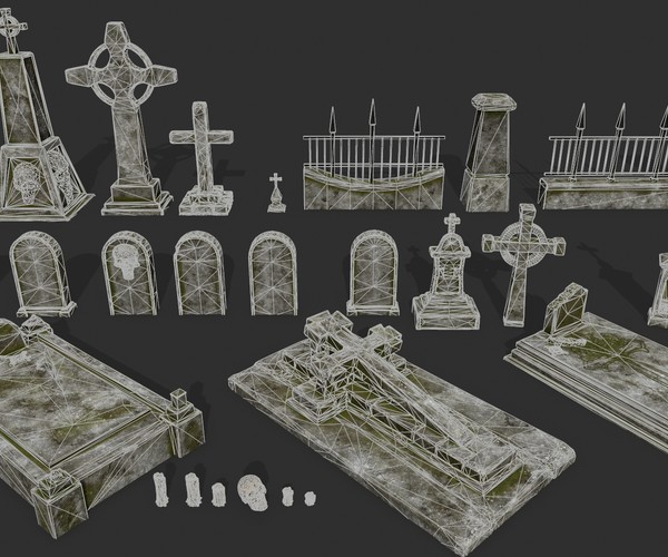 ArtStation - tombstone set | Game Assets
