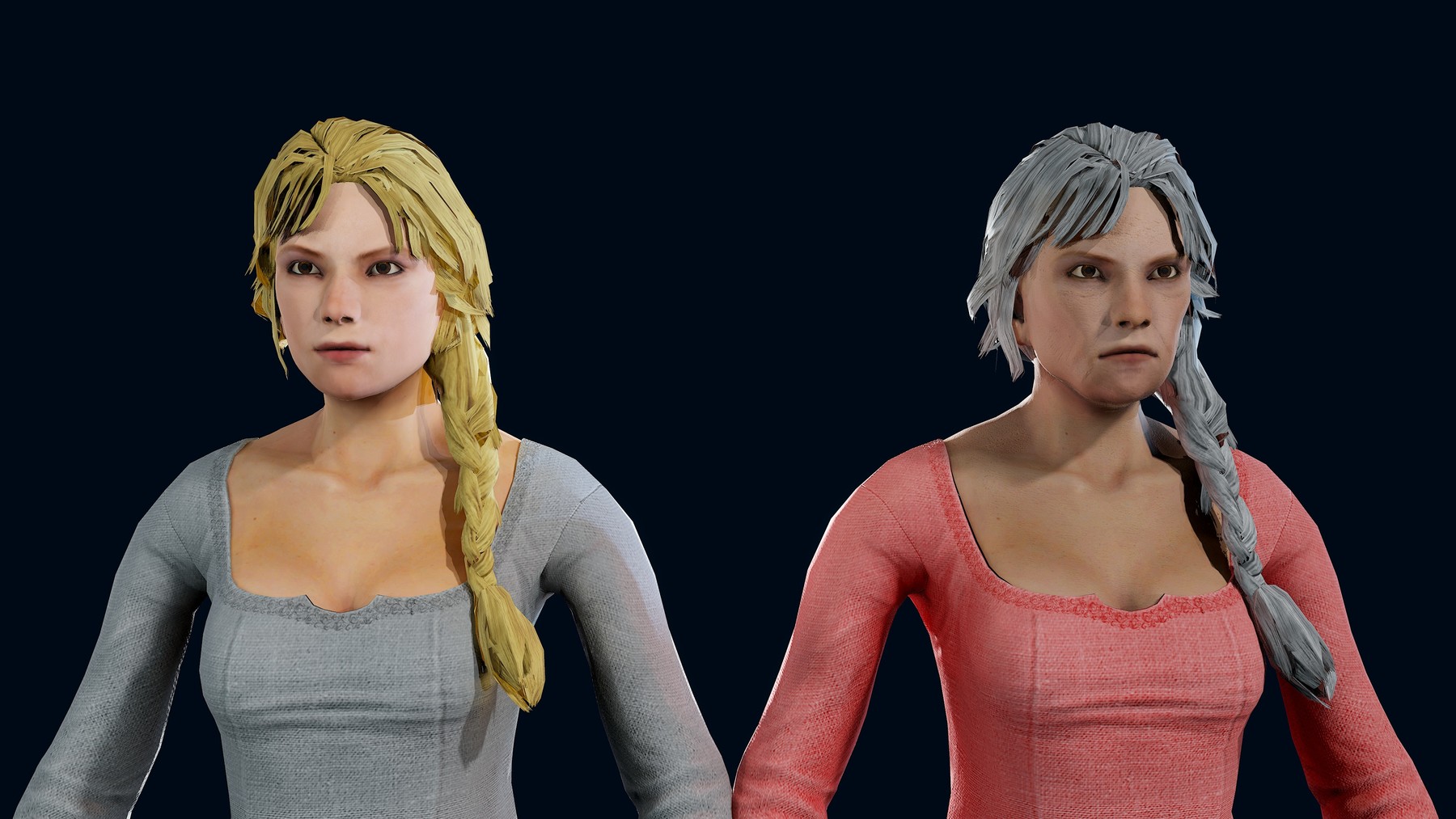 ArtStation - Medieval female | Game Assets