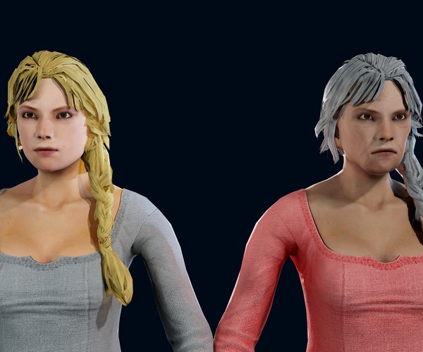 ArtStation - Medieval female | Game Assets