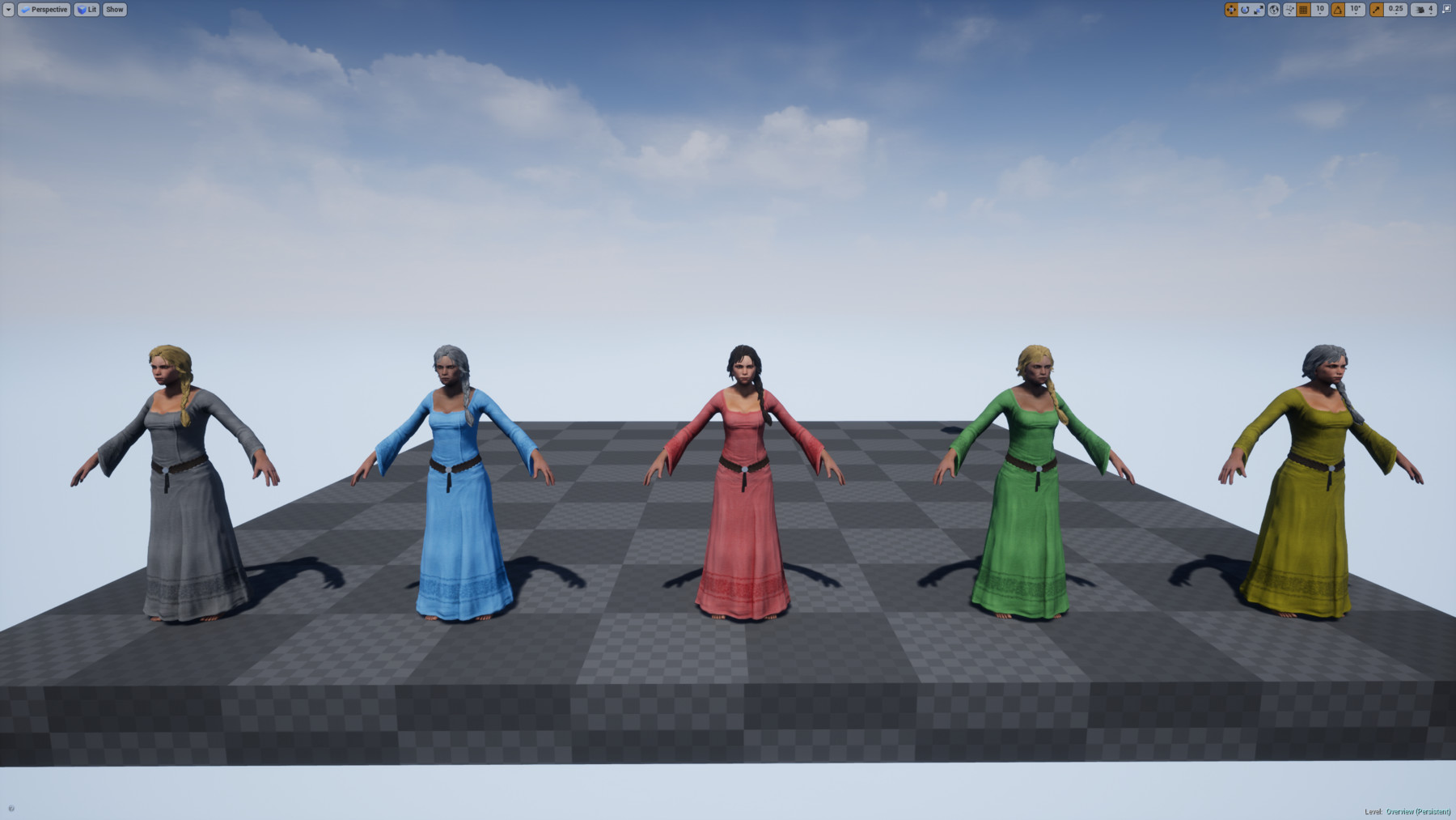 ArtStation - Medieval female | Game Assets