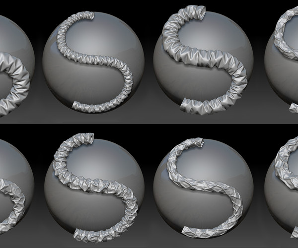 ArtStation - 132 Zbrush Cables, hoses, pipes Brushes IMM curve and OBJ ...