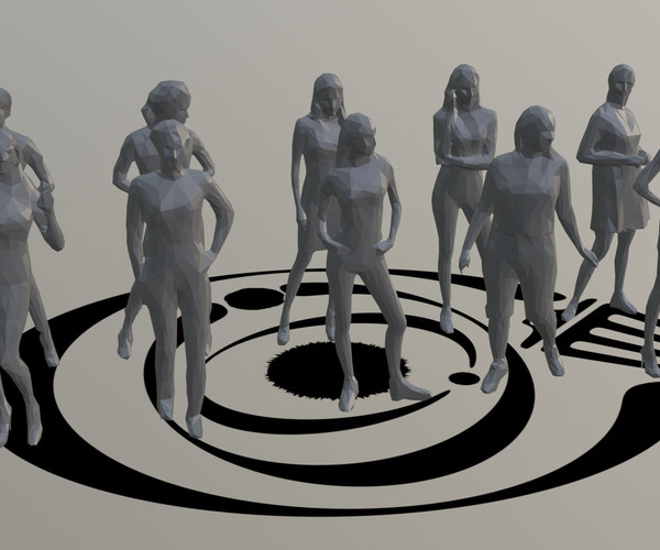 ArtStation - Low Poly People Pack 013 - 100 Pieces R | Game Assets