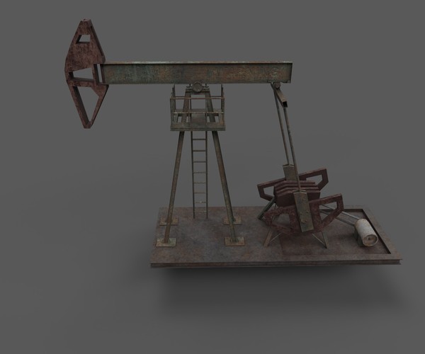 ArtStation - Oil Pump Low-poly 3D model | Game Assets