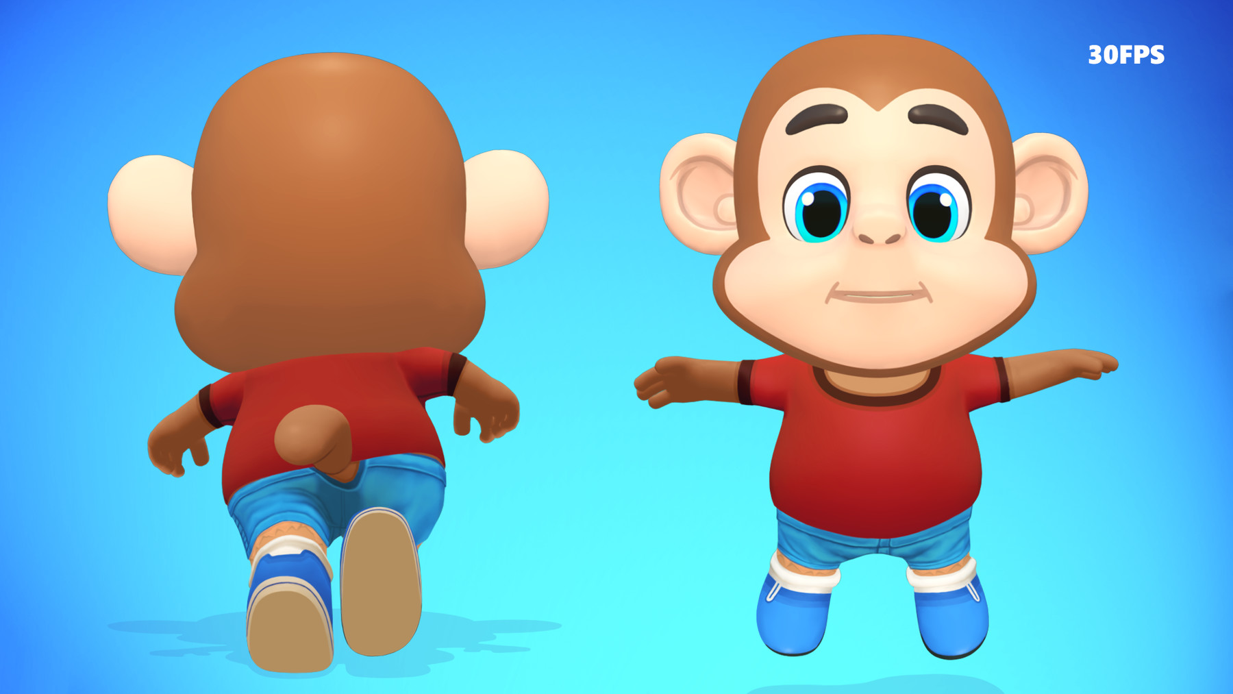 ArtStation - Monkey Chimp Primate Animated Rigged | Game Assets