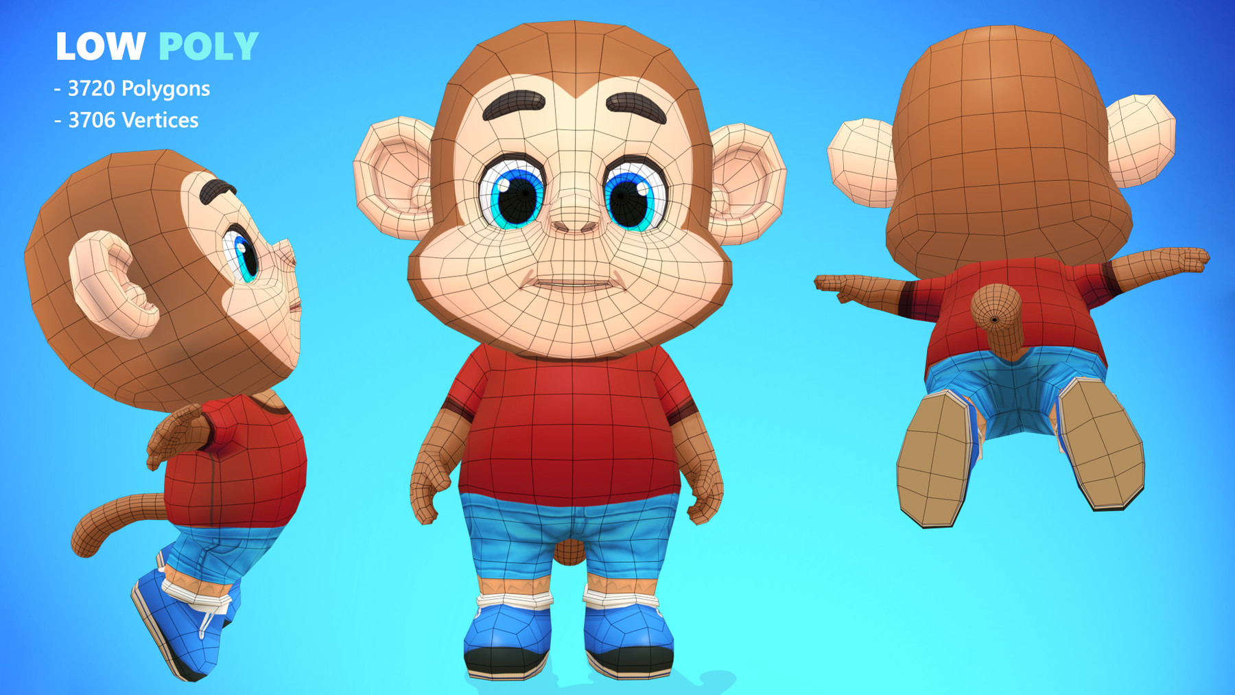 ArtStation - Monkey Chimp Primate Animated Rigged | Game Assets