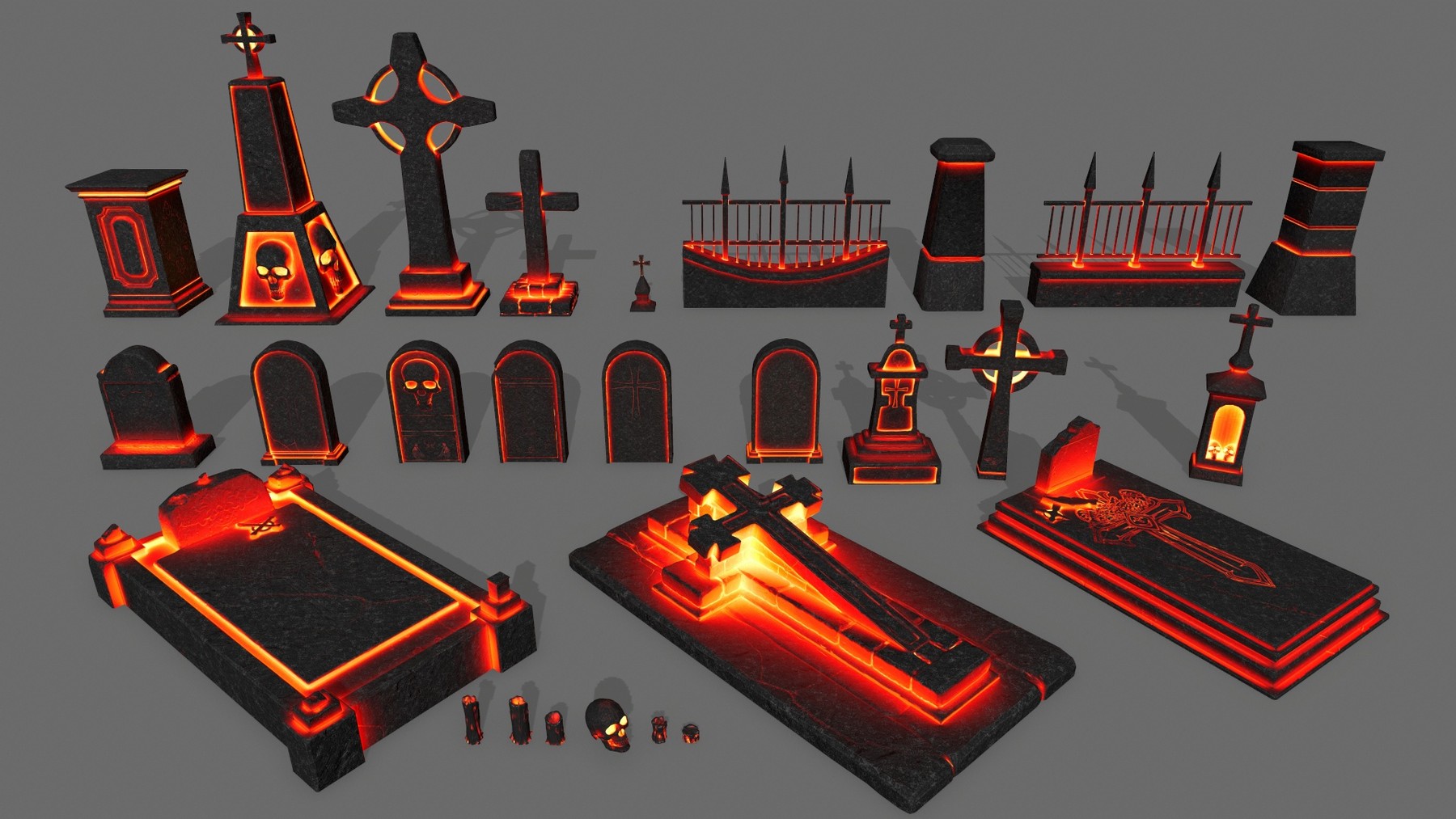 ArtStation - tombstone set | Game Assets