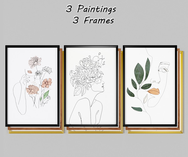 ArtStation - Art Frams 1- 3 Art Line paintings By 3 Frams | Resources
