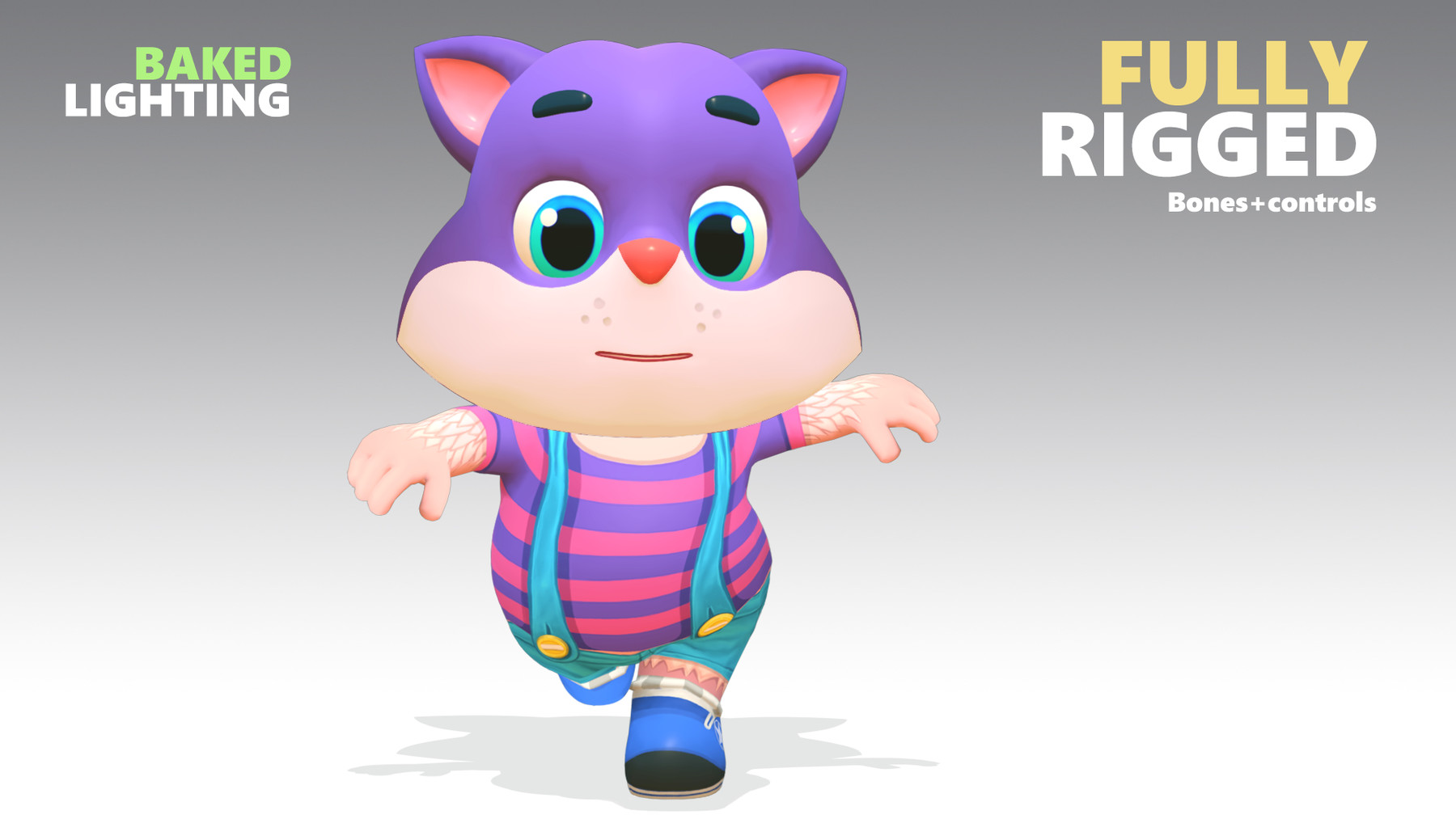 ArtStation - Cat Kitty Animated Rigged | Game Assets