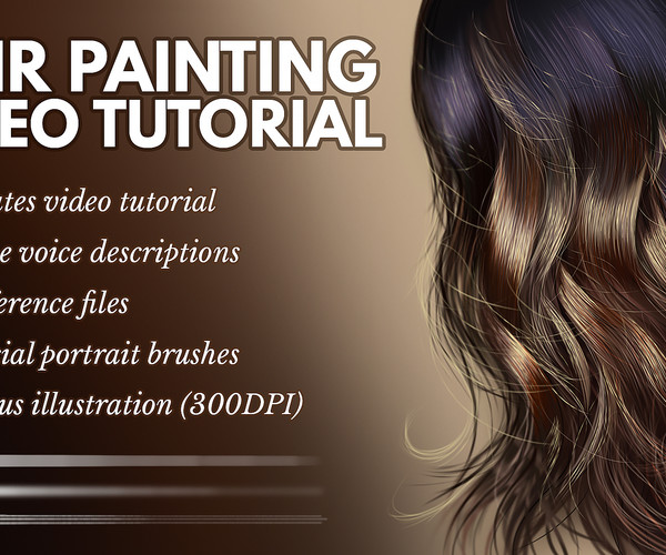 ArtStation - Hair Painting In Photoshop - Video Tutorial | Tutorials