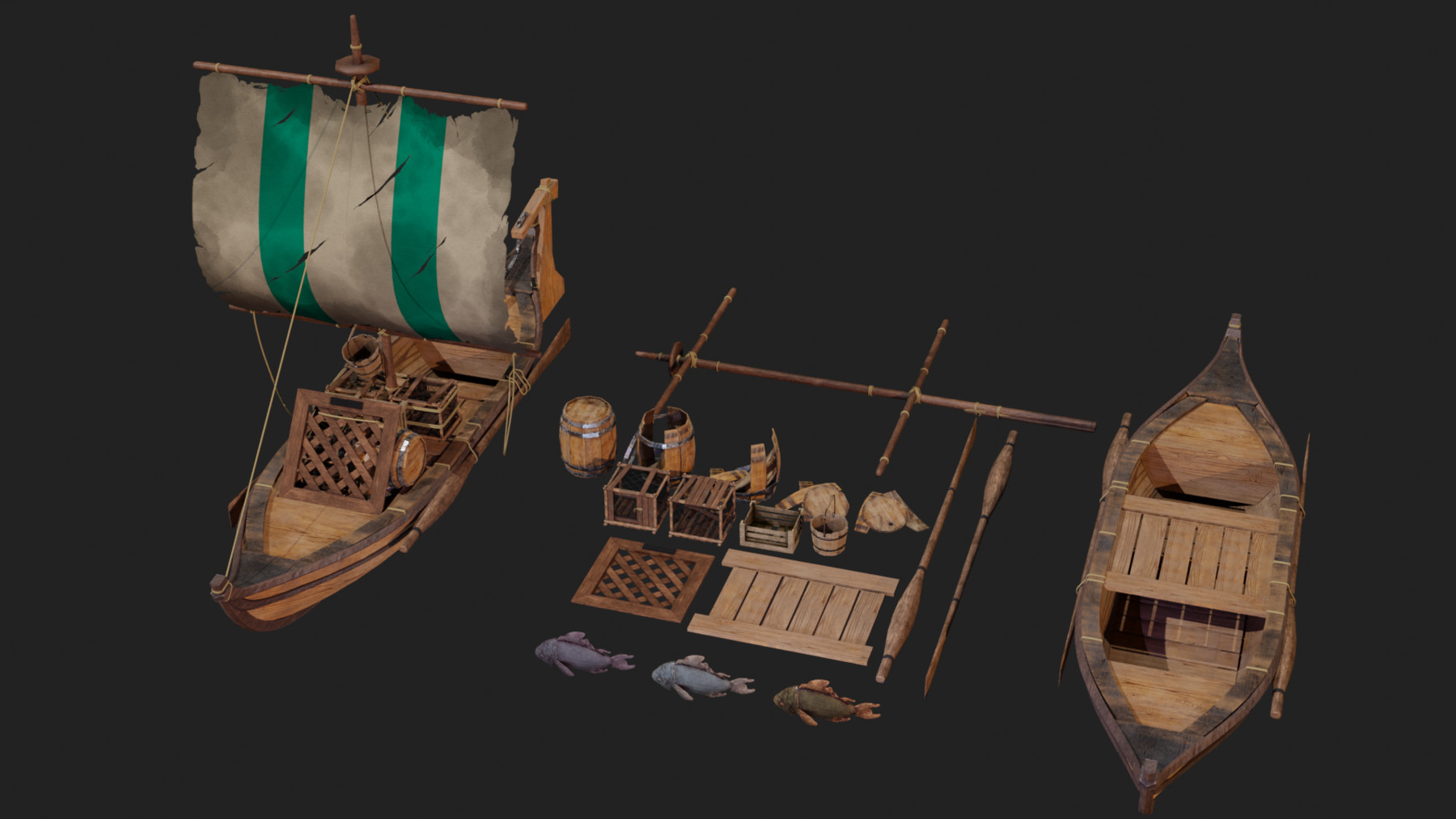 ArtStation - Sea Boat Asset | Game Assets