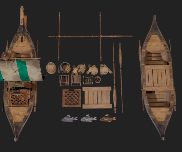 ArtStation - Sea Boat Asset | Game Assets