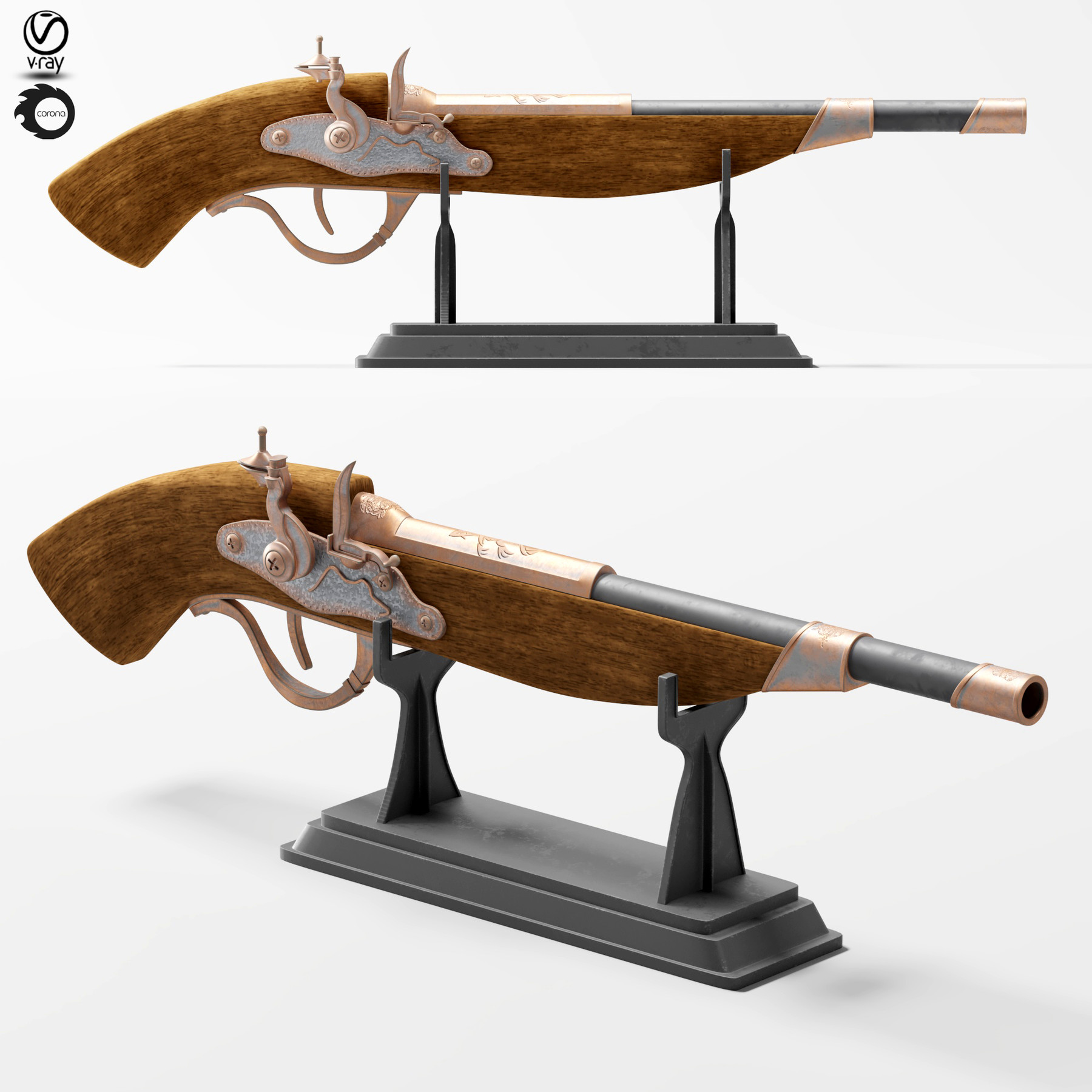 ArtStation - Decorative gun 6s | Resources