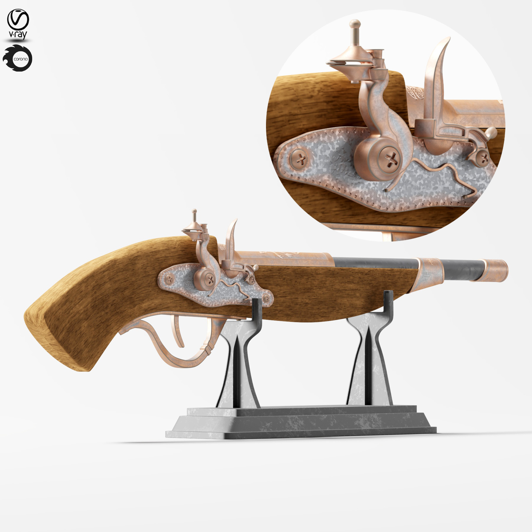 ArtStation - Decorative gun 6s | Resources