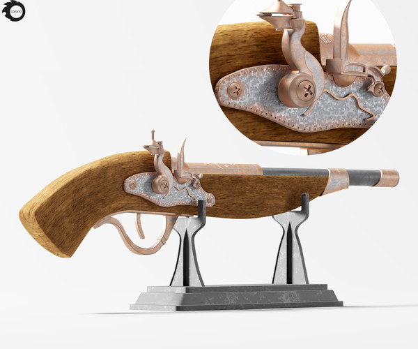 ArtStation - Decorative gun 6s | Resources