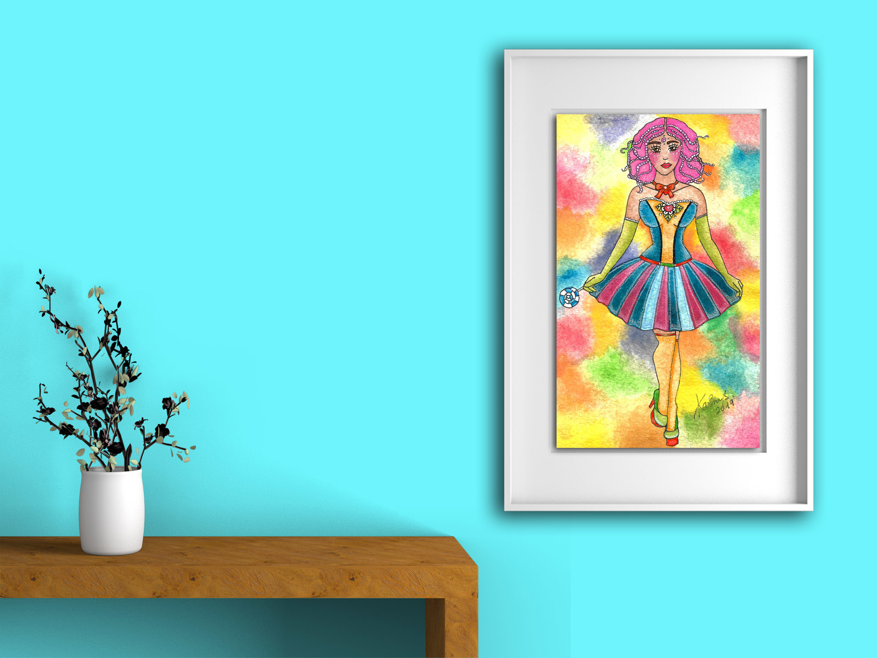 ArtStation - Printable Illustration Colorful Candy Girl | Artworks