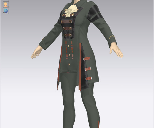 ArtStation - Female Commander Uniform - 56 Marvelous Designer and Clo3D ...