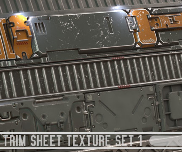 ArtStation - Scifi Trim Sheet Texture Set 1 | Resources