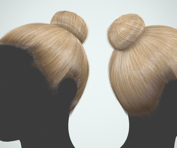 ArtStation - Hair - Top Bun - Gen2 | Game Assets