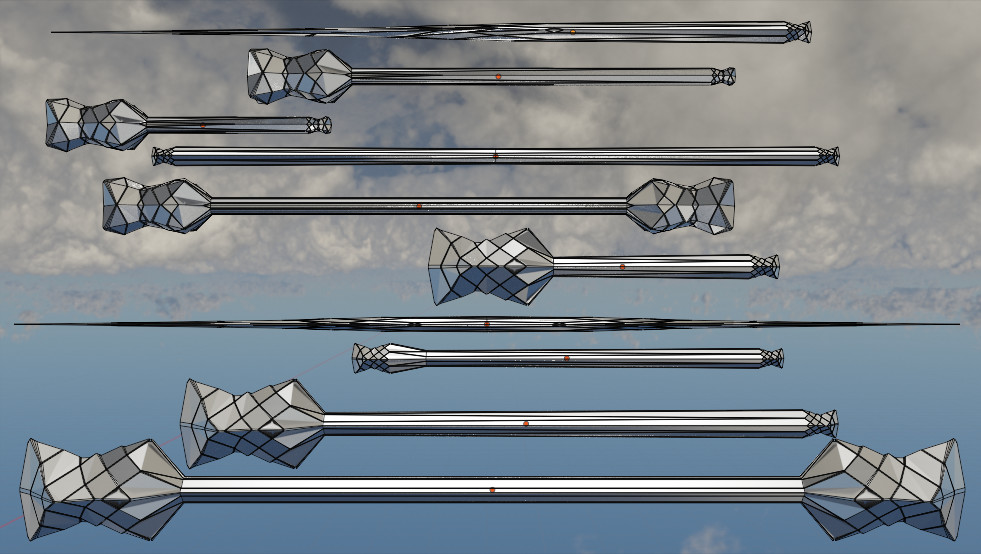 ArtStation - Futuristic Cubic Silver Weapons | Resources