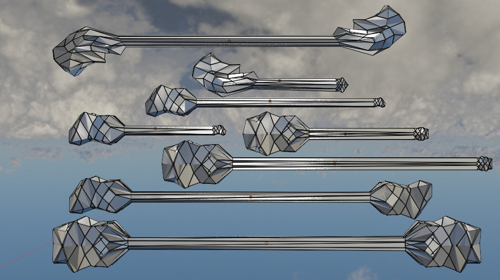 ArtStation - Futuristic Cubic Silver Weapons | Resources