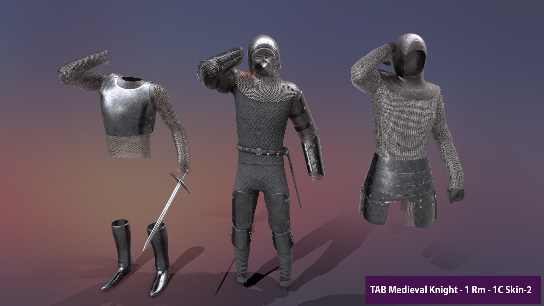 ArtStation - TAB Medieval Knight - 1.5 | Game Assets