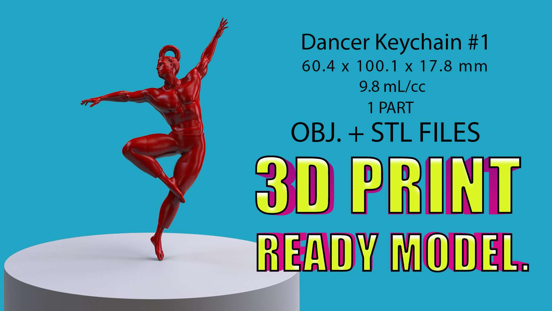 Alex Siedlarek - Dancer Keychain #1. (3D Printable model)