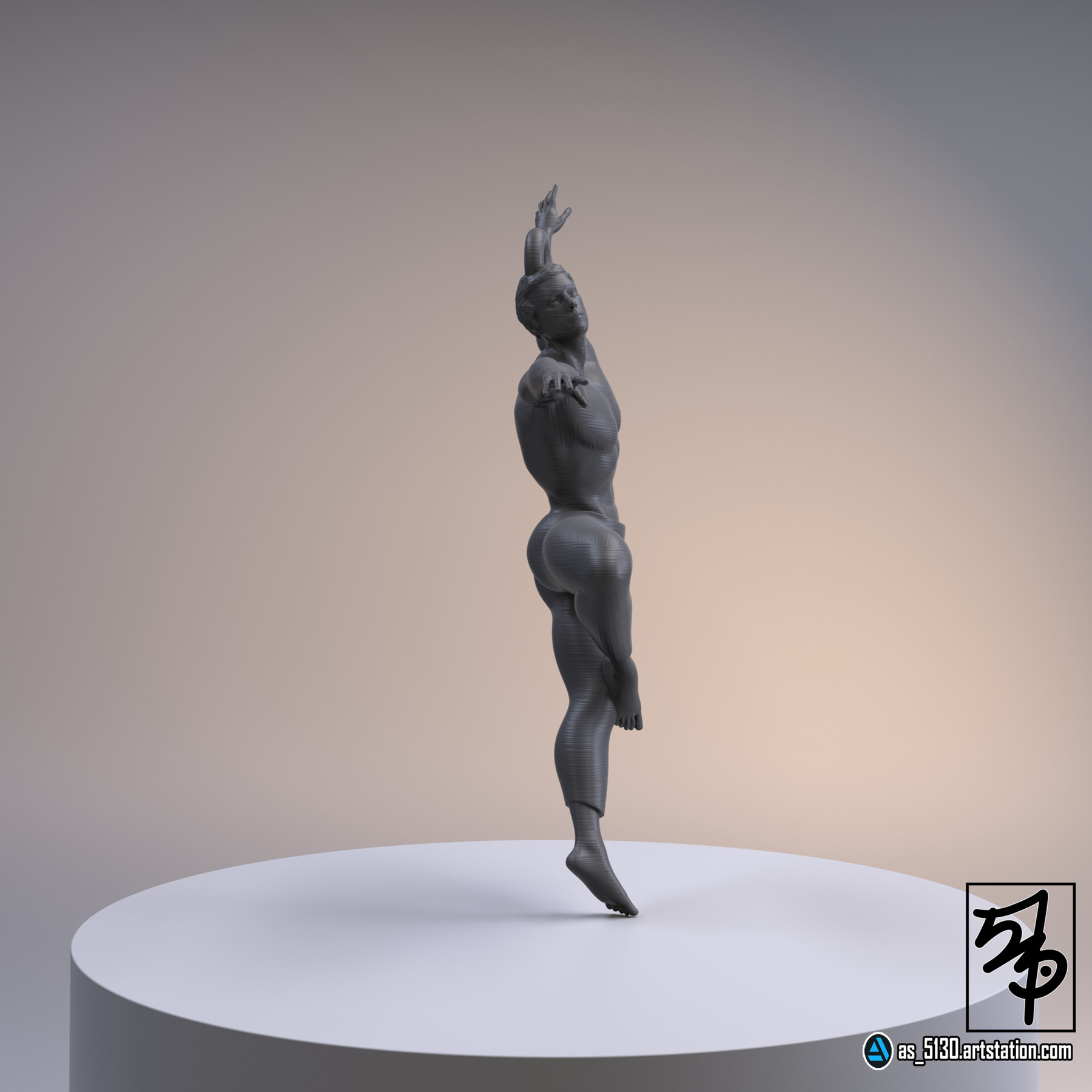 ArtStation - Dancer Keychain #1. (3D Printable model) | Resources