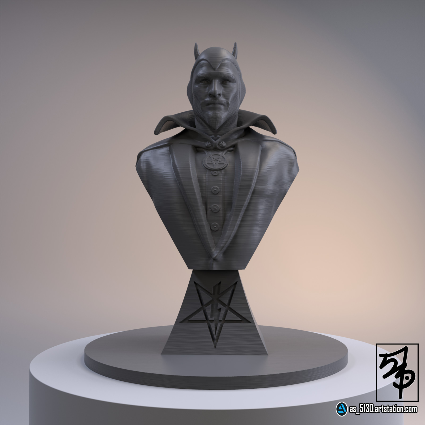 ArtStation - The Devil. (3D Printable Model) | Resources