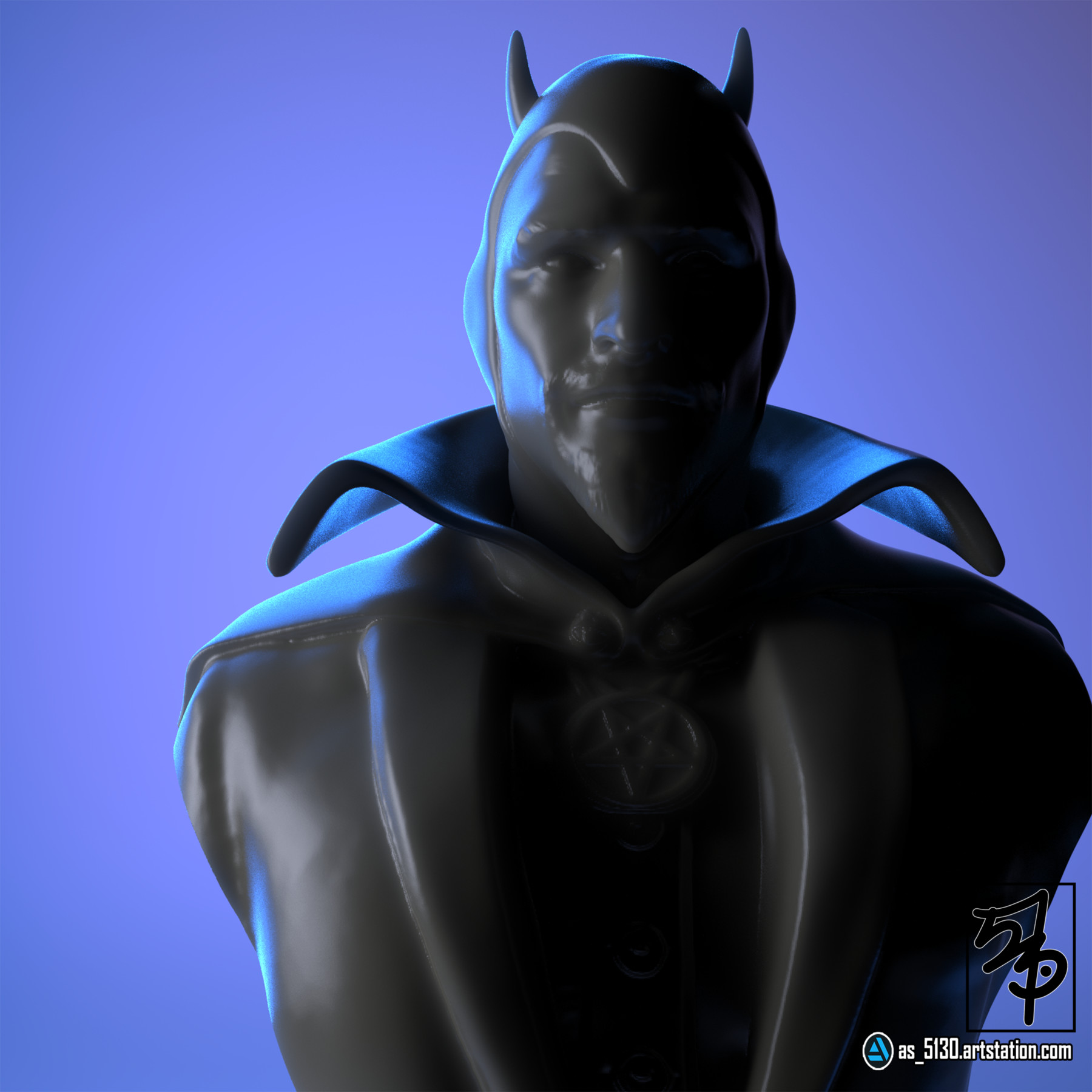 ArtStation - The Devil. (3D Printable Model) | Resources
