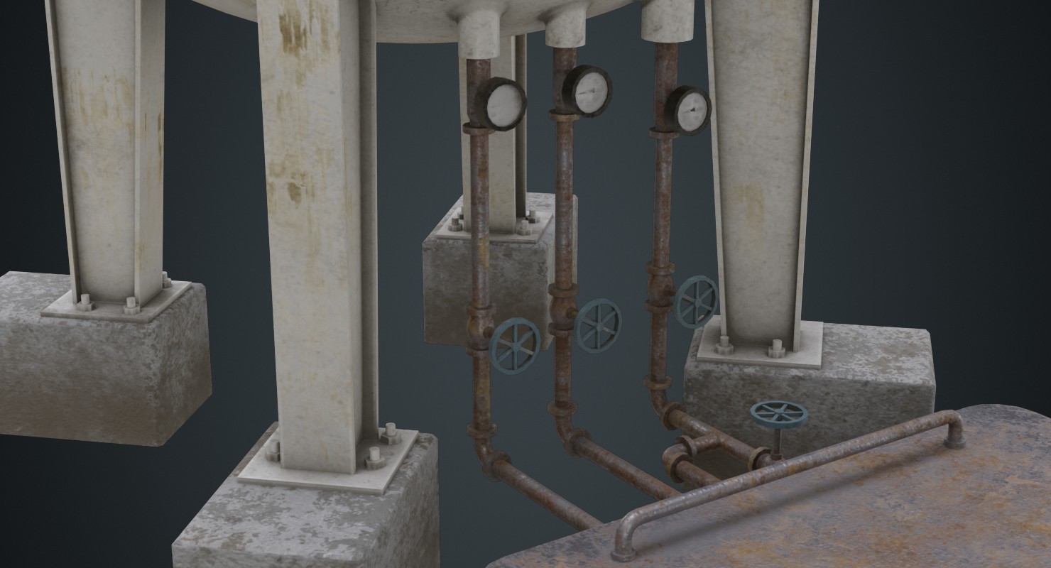 ArtStation - Industrial Gas Tank 3B | Game Assets
