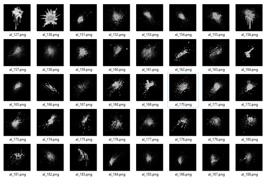 ArtStation - 40 Alpha Pack - Splashes | Brushes