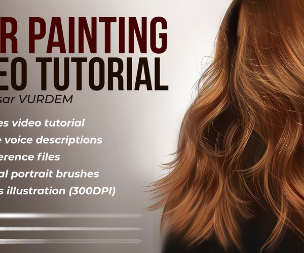 ArtStation - Hair Painting In Photoshop - Video Tutorial | Tutorials