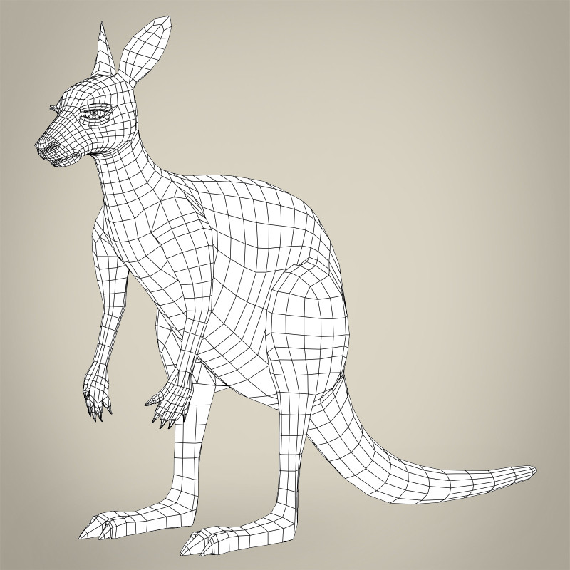 ArtStation - Low Poly Kangaroo 3D Model | Game Assets