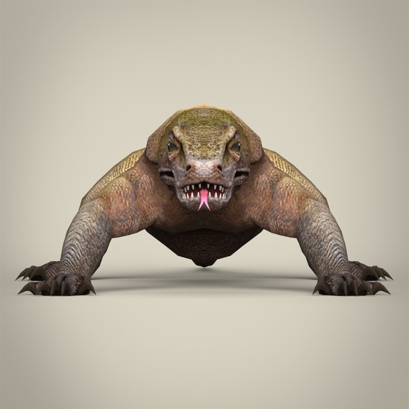 ArtStation - Low Poly Komodo Dragon 3D Model | Game Assets