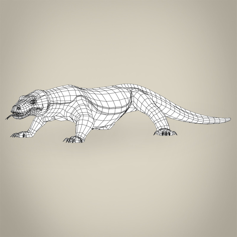 ArtStation - Low Poly Komodo Dragon 3D Model | Game Assets