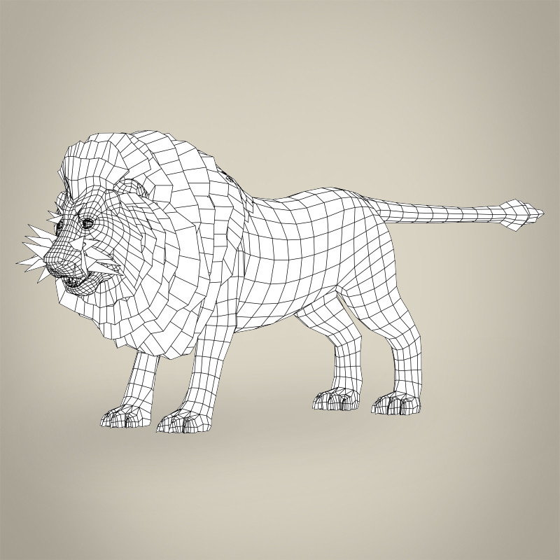 ArtStation - Low Poly Lion 3D Model | Game Assets