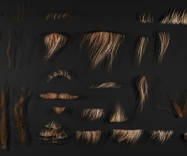 ArtStation - Low Poly Hair for Concept Design | Brushes