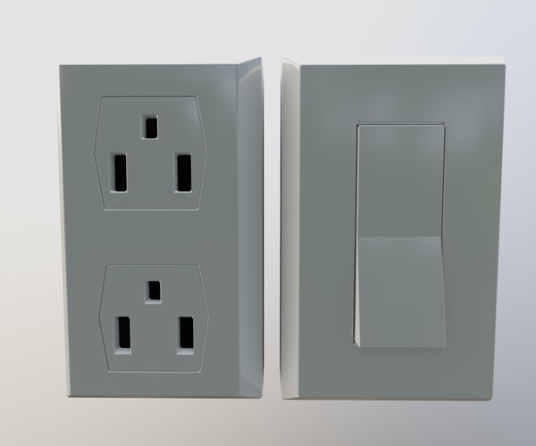 ArtStation - Free Wall outlets and switches pack | Resources
