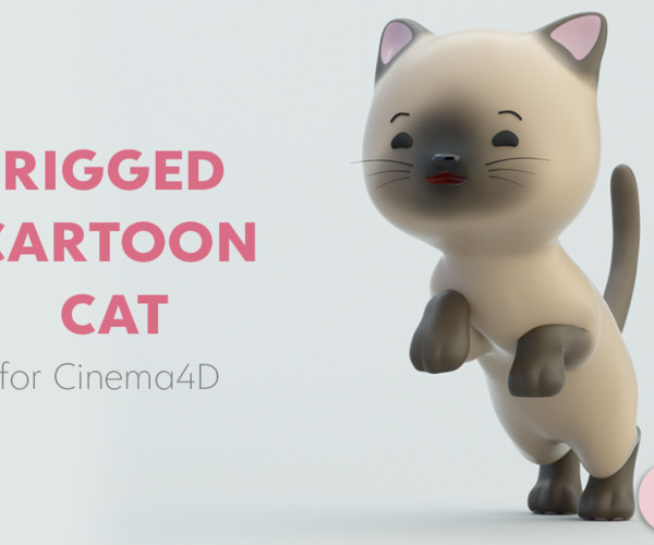 ArtStation - Cartoon Siam Cat Rig for Cinema4D | Resources