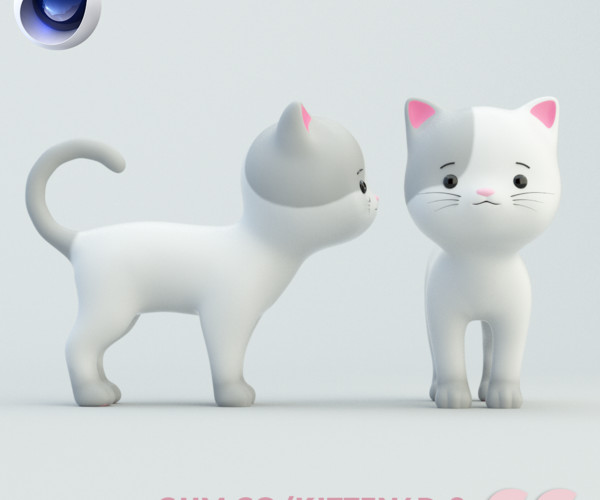 ArtStation - Cartoon Grey Cat Rig for Cinema 4D | Resources