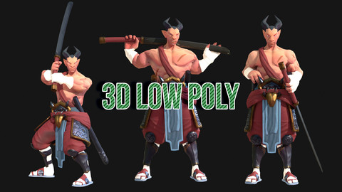 ArtStation - Samurai Low Poly | Game Assets